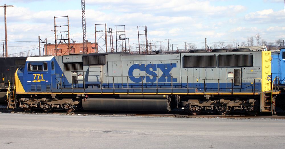 CSX 771 sits in Enola Yard in Harrisburg, PA
